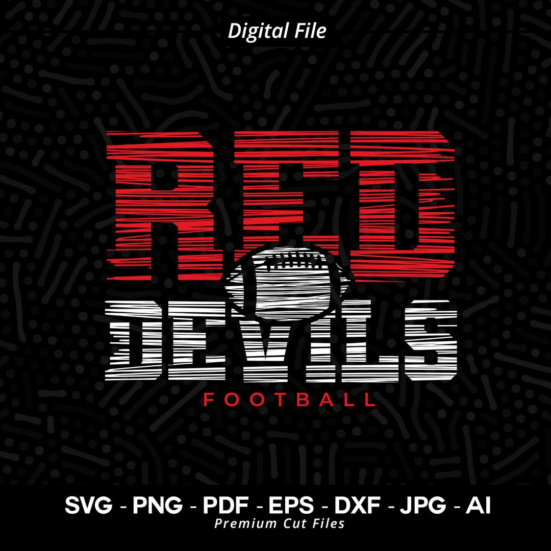 Red Devils Football SVG PNG, Red Devils Svg, Football Svg, Red Devils ...
