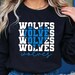 Stacked Wolves SVG, Wolves Mascot Svg, Wolves Svg, Wolves School Team ...