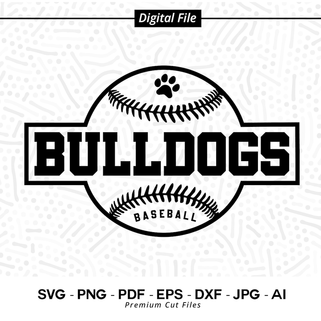 Baseball SVG PNG, Bulldogs, Baseball, Svg, Bulldog Baseball, Bulldog ...
