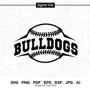 Baseball SVG PNG, Bulldogs, Baseball, Svg, Bulldog Baseball, Bulldog ...