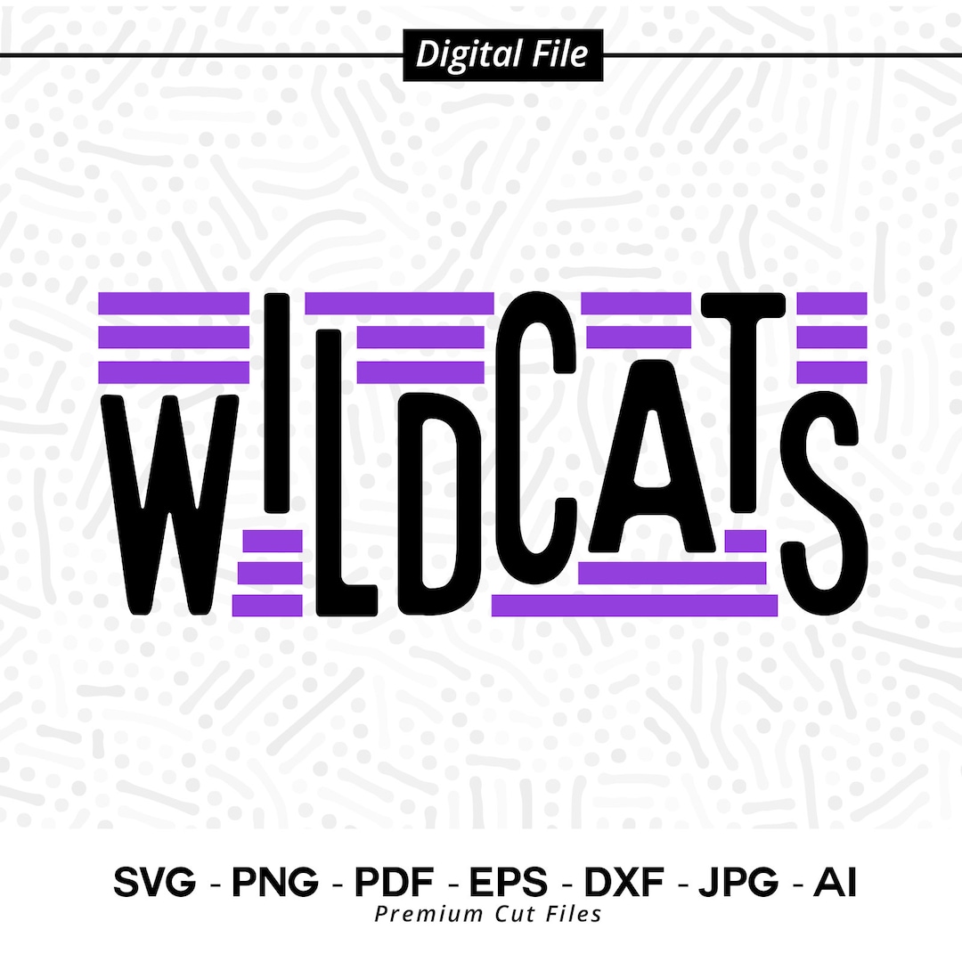 Wildcats Mascot SVG, Wildcats Cheer, School Spirit (digital File) - Etsy