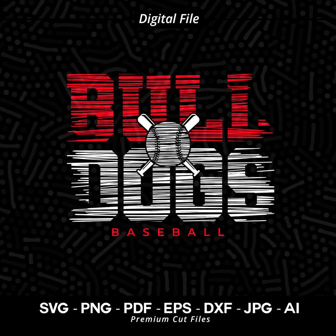 Bulldogs Baseball SVG, PNG, DXF (digital File) - Etsy