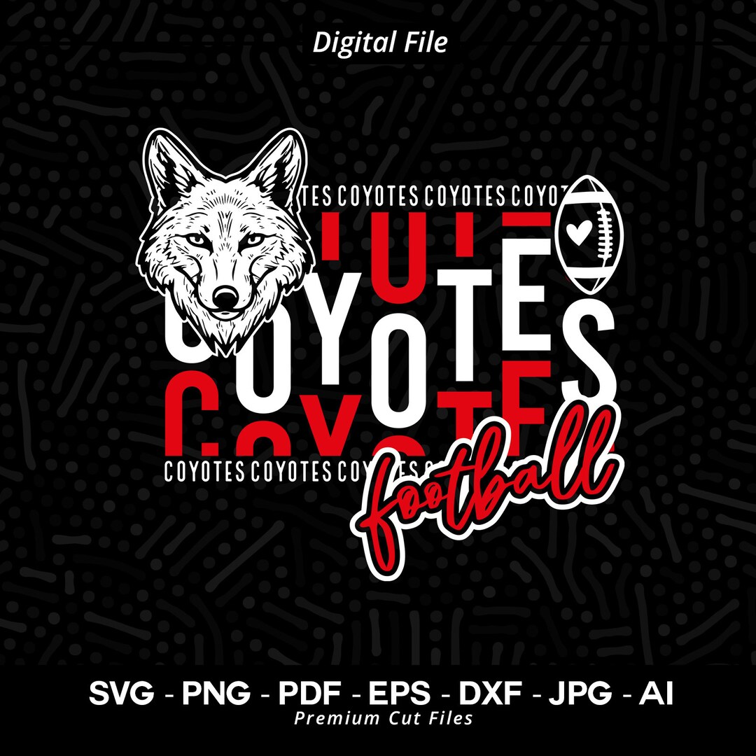 Coyotes Football SVG, Coyotes Svg, Coyote Svg, Coyote Face Svg ...