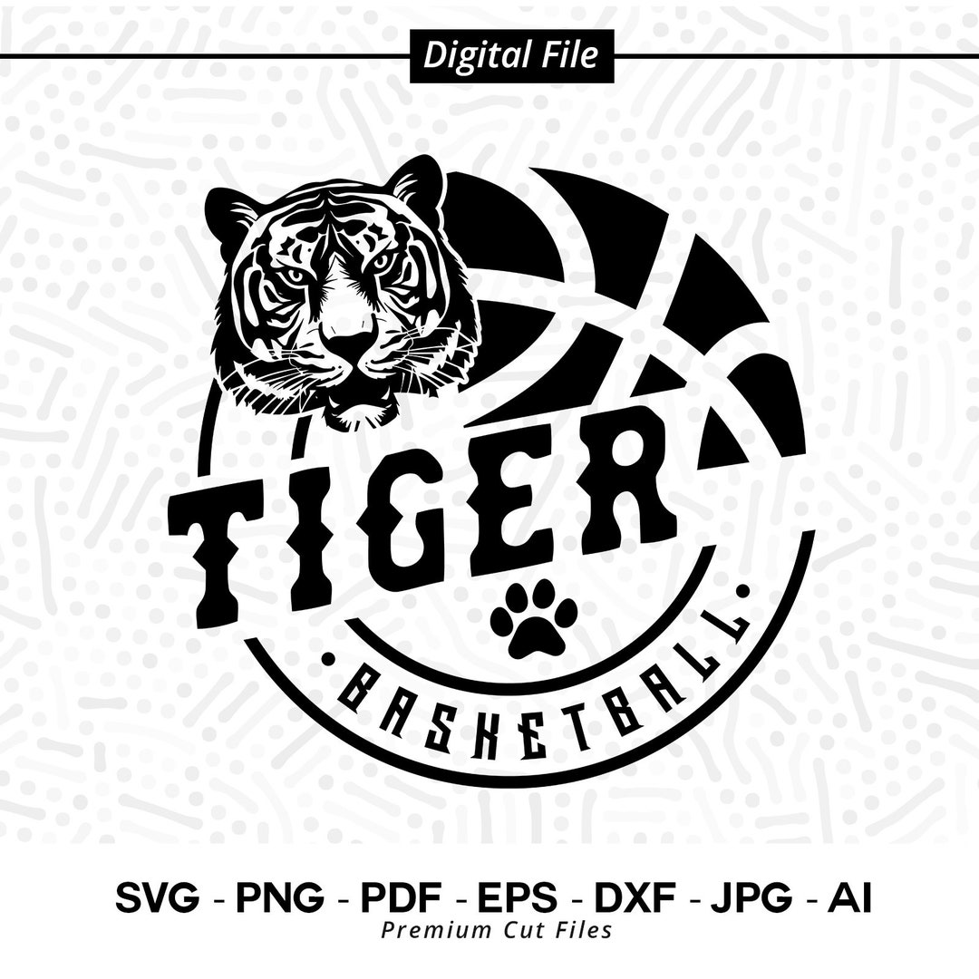 Basketball SVG PNG, Tiger Basketball Svg, Tiger, Tigers, Basketball ...