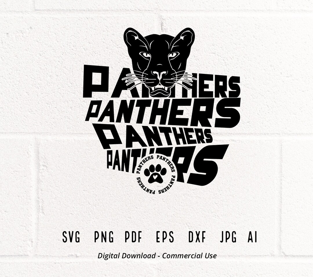 Panthers SVG PNG, Panthers Face Svg, Panthers Paw Svg, Panthers Mascot ...