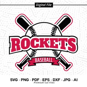 Rockets Baseball SVG PNG, Baseball Svg, Rockets Svg, Baseball Shirt Svg, Baseball Mom Svg ...