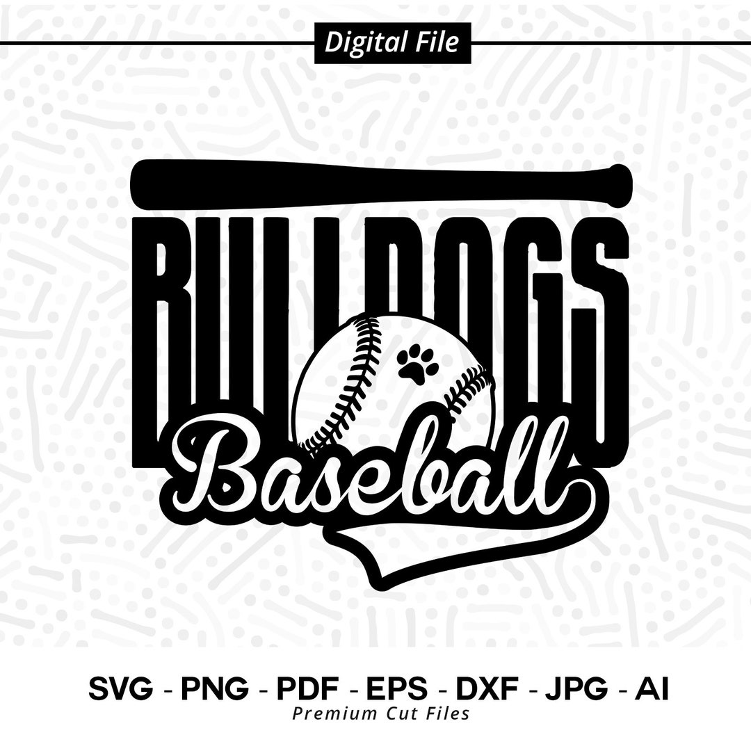 Baseball SVG PNG, Bulldogs, Baseball, Svg, Bulldog Baseball, Bulldog ...