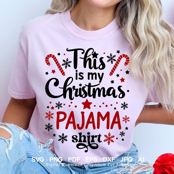 Christmas Pajama Svg - Etsy