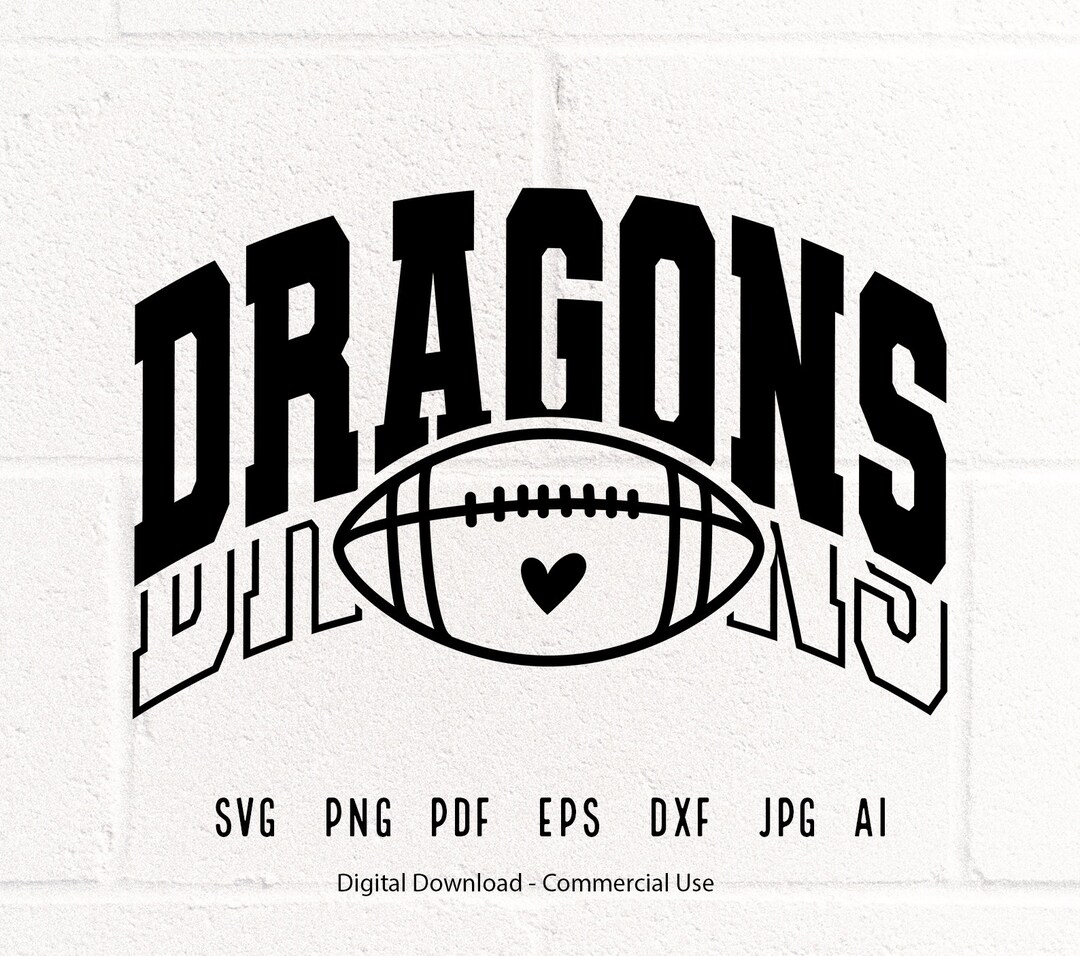 Dragon Football Svg, Dragon, Dragons, Football Svg, Png, Sublimation ...