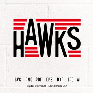 Hawks Typography SVG, Sport Shirt Design (digital Download) - Etsy