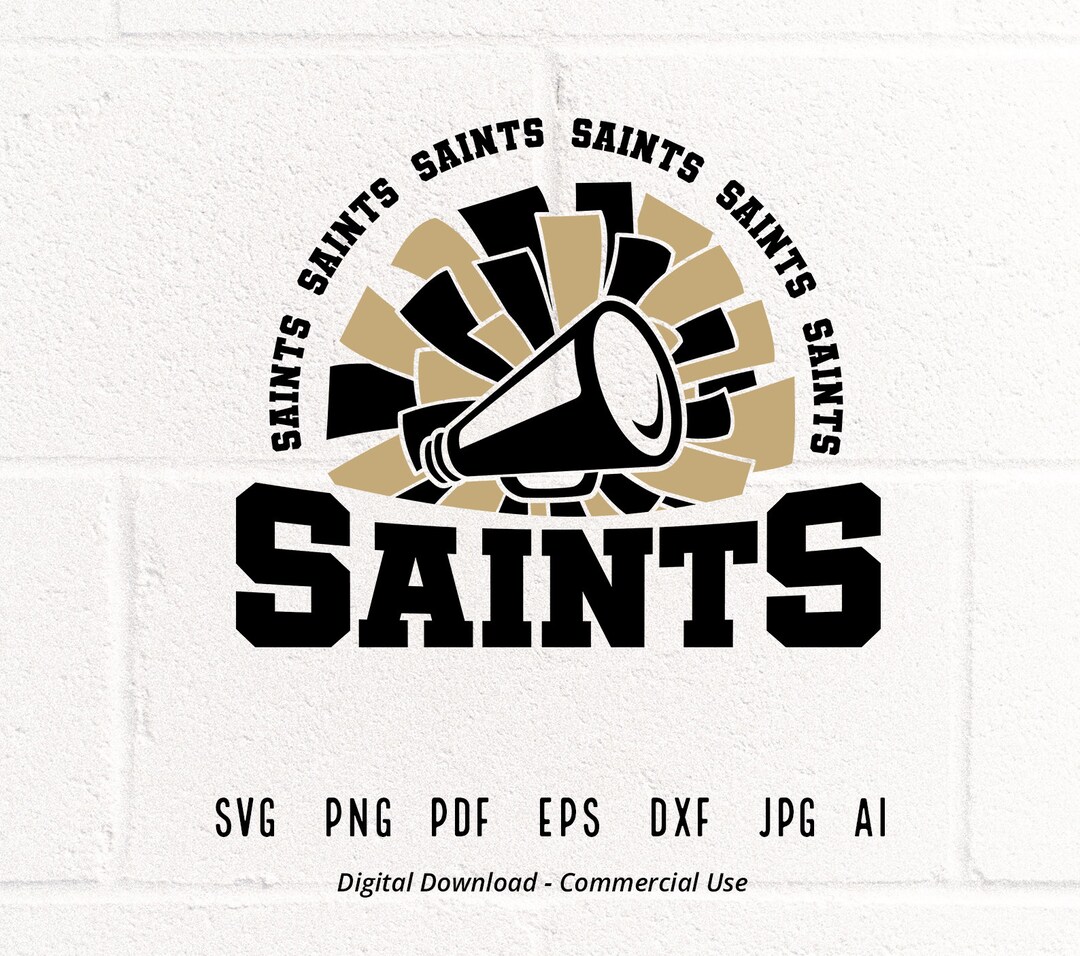 Saint Cheer Svg, Saint, Saints, Cheer Svg, Png, Sublimation, Pom Pom ...