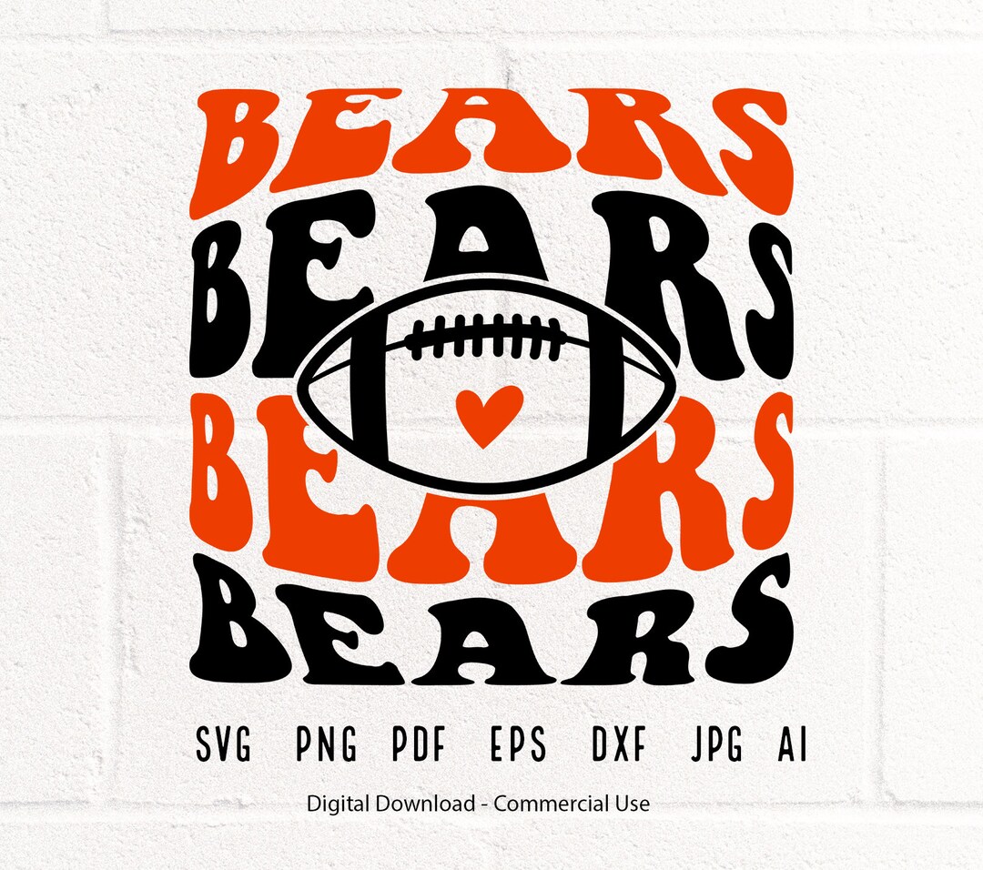 Bears Football SVG PNG, Bears Mascot Svg, Bears Svg, Bears School Team ...