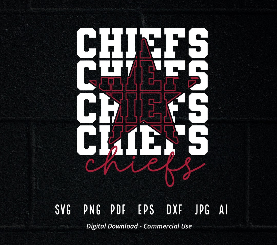 Stacked Chiefs SVG, Chiefs Mascot Svg, Chiefs Svg, Chiefs School Team ...