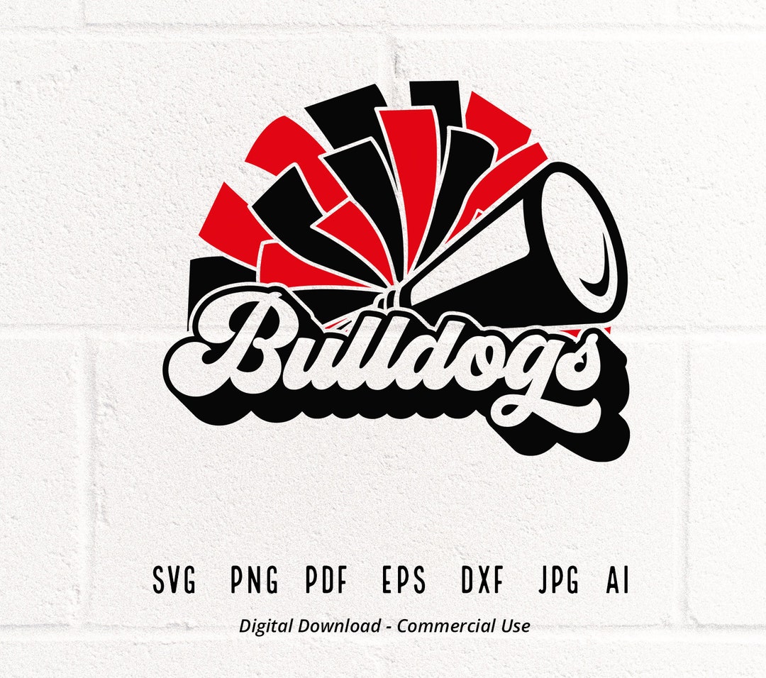 Bulldogs Cheer SVG PNG, Bulldogs Mascot Svg, Bulldogs Svg, Bulldogs ...
