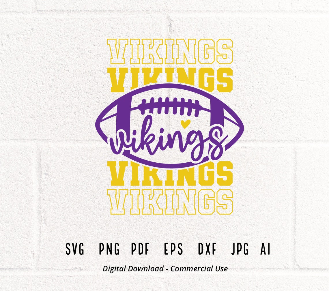 Vikings SVG Vikings Mascot Svg Stacked Vikings Svg Vikings - Etsy