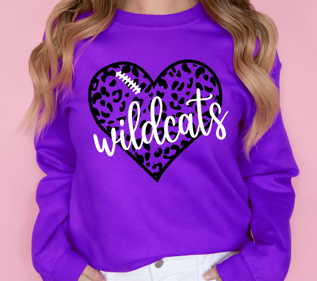 Leopard Heart Wildcats SVG Wildcats Mascot Svgwildcats - Etsy