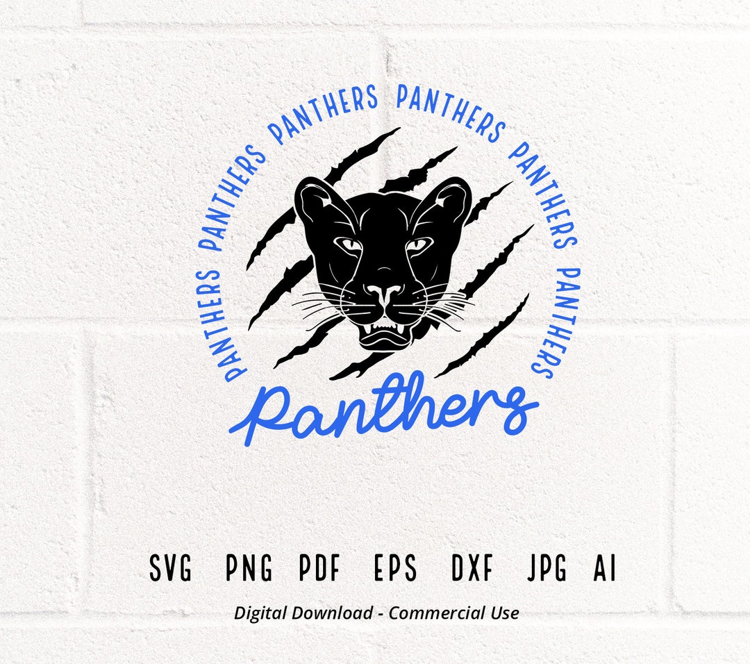 Panthers SVG PNG, Panthers Face Svg, Panthers Claw Svg, Panthers Mascot Svg, Panthers Cheer ...