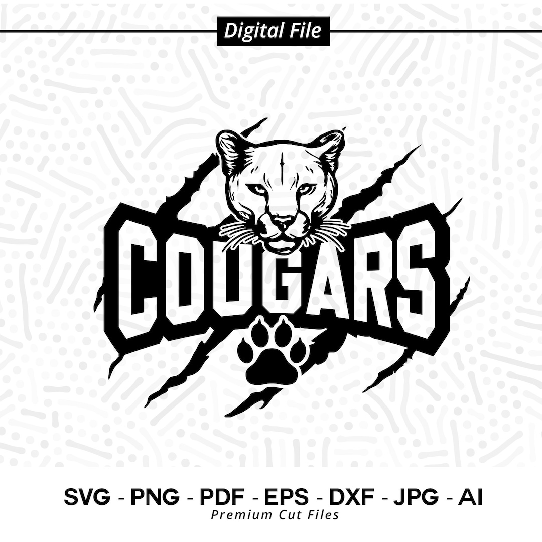 Cougars Claw SVG, Cougars Svg, Cougars Paw Svg, Cougars Mascot Svg, Claw Scratch, Cougars Cheer ...