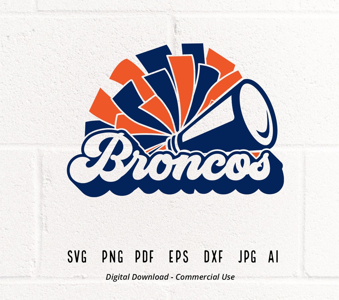 Bronco Cheer Svg, Bronco, Broncos, Cheer Svg, Png, Sublimation, Pom Pom ...