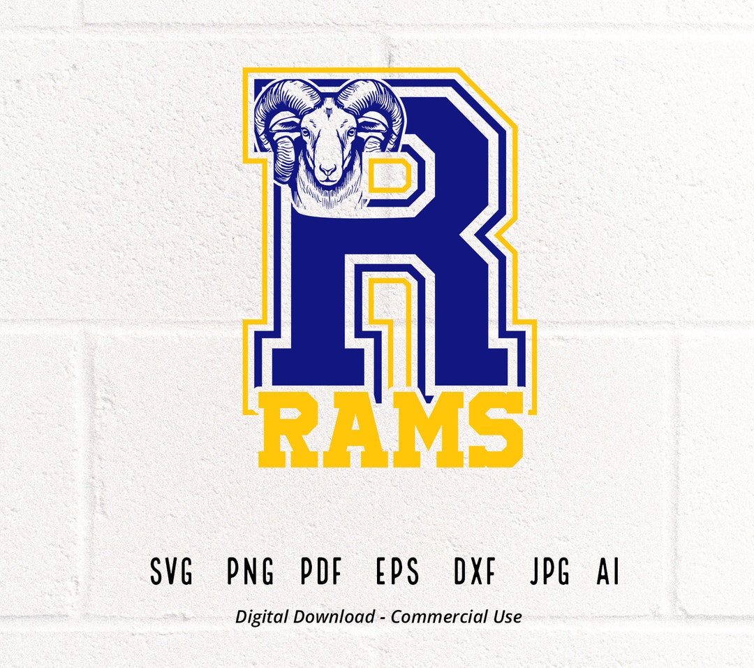 Rams SVG PNG, Rams Face Svg, R Rams Svg, Rams Mascot Svg, Rams Cheer ...