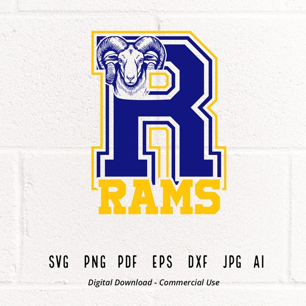 Rams Face Svg - Etsy
