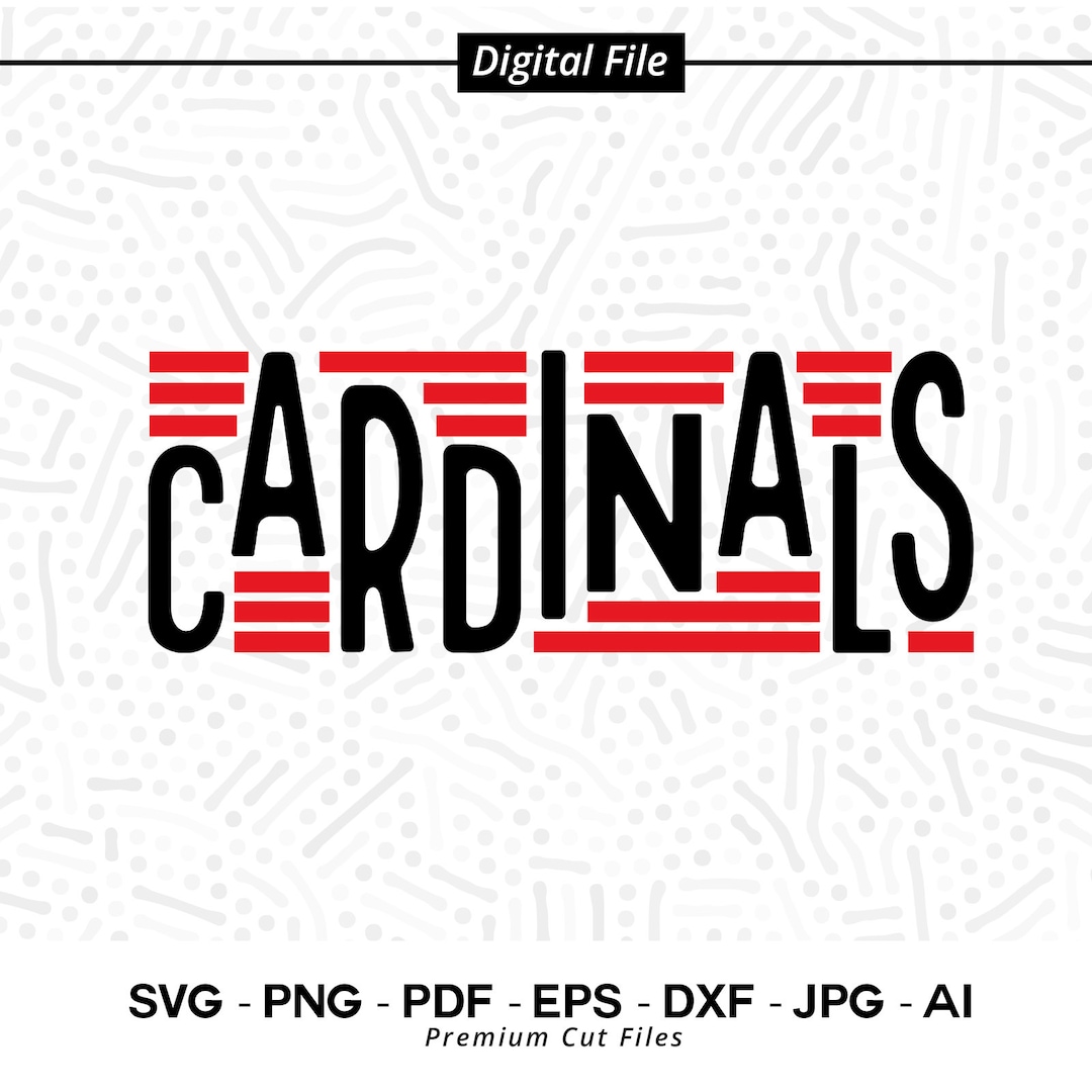 Cardinals SVG PNG Mascot Cheer Shirt Design, School Spirit Cardinals ...