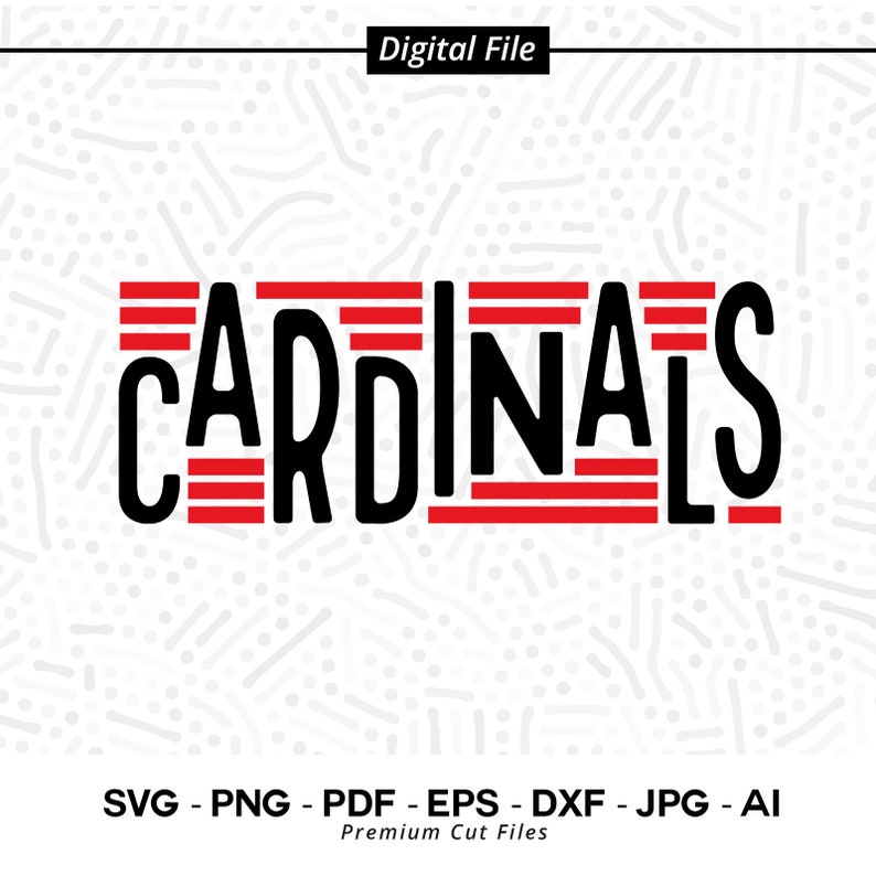 Cardinals Mascot SVG, School Spirit Design (digital File) - Etsy