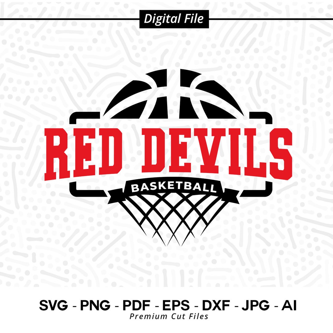 Red Devil SVG PNG, Red Devil Basketball Svg, Red Devils, Basketball ...
