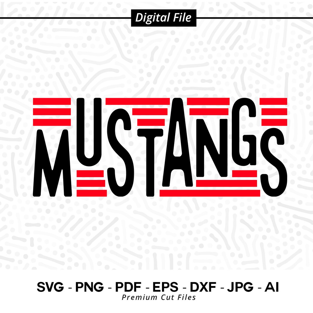 Mustangs SVG PNG, Mustangs Mascot Svg, Mustangs Cheer Svg, Mustangs ...
