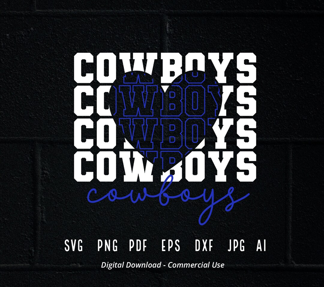 Stacked Cowboys SVG, Cowboys Mascot Svg, Cowboys Svg, Cowboys School ...
