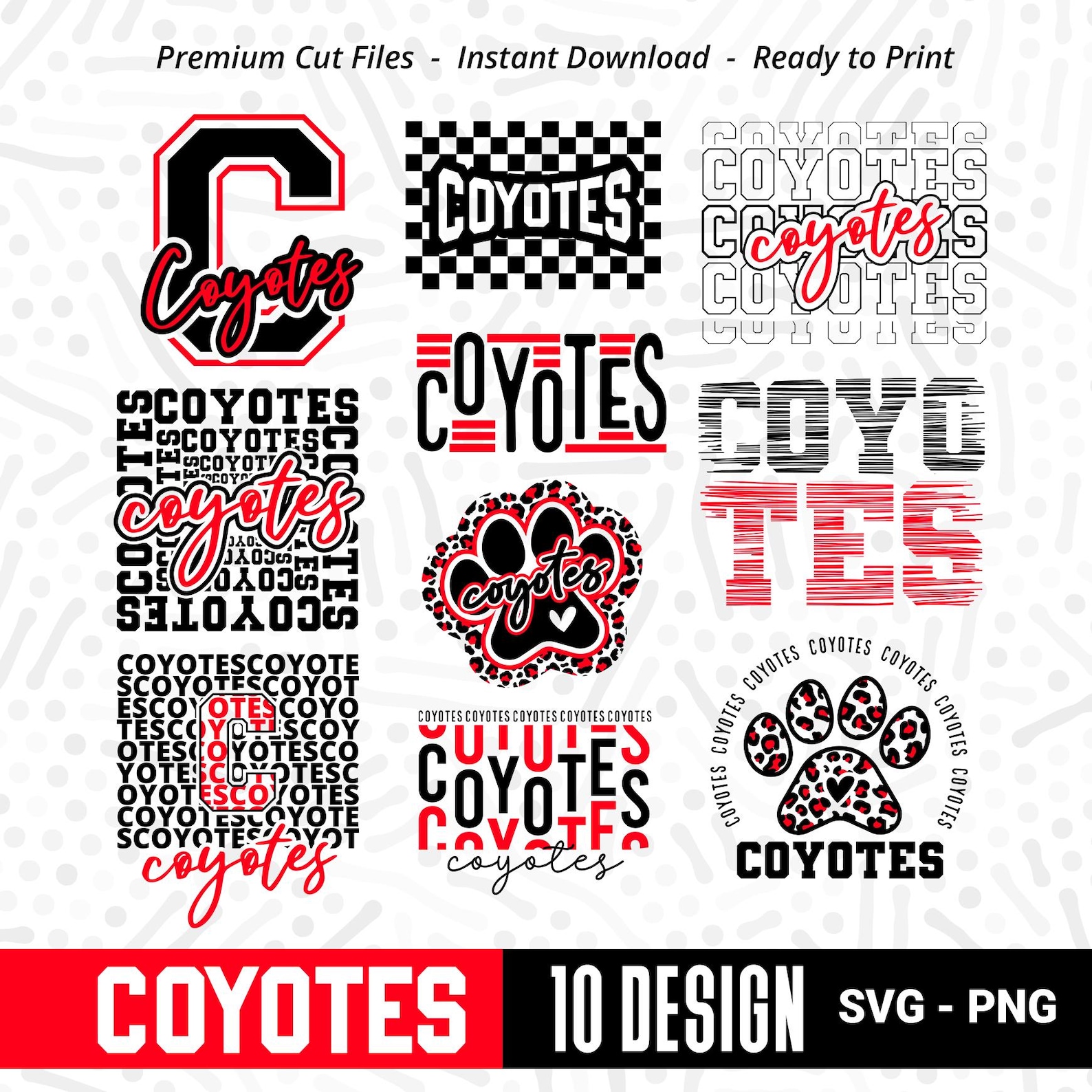Coyotes SVG PNG Bundle, School Spirit Designs (digital Download) - Etsy