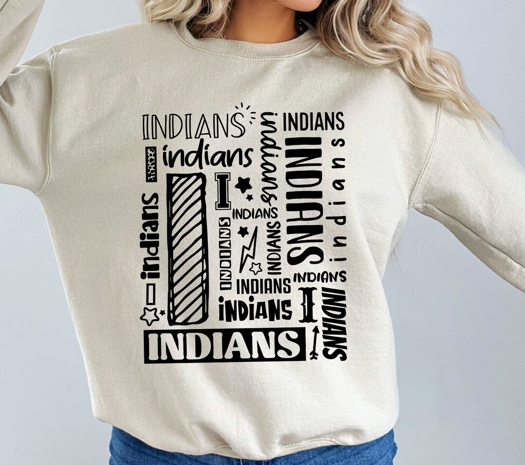 Indians SVG PNG Indians Mascot Svg Indians Typography Svg - Etsy