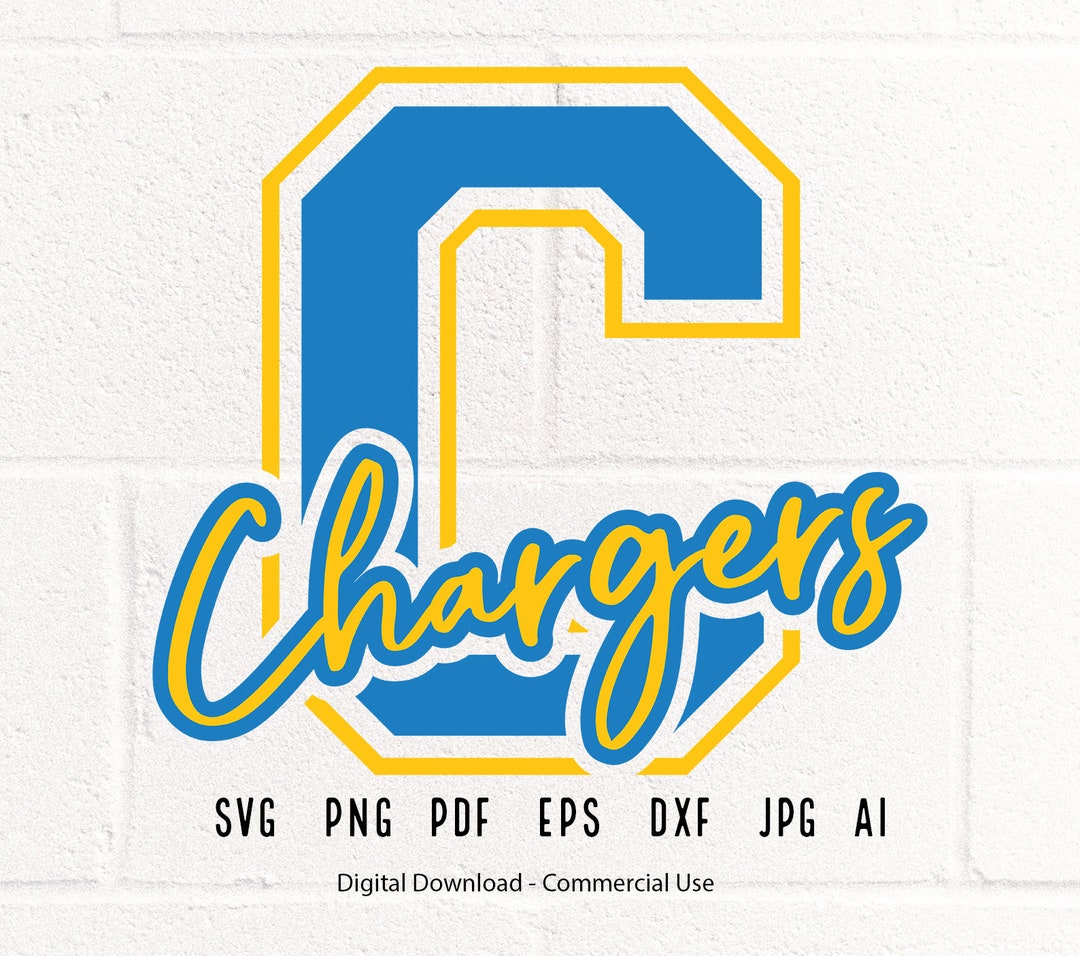 Chargers SVG PNG, Chargers Mascot Svg, Chargers Cheer Svg, Chargers ...