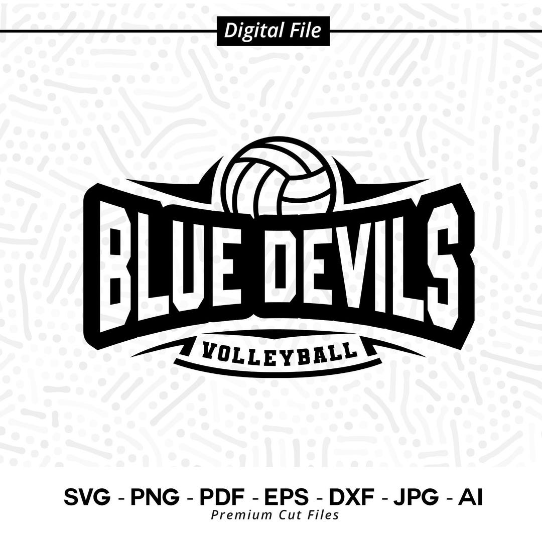 Blue Devils Volleyball SVG PNG, Blue Devils Svg, Volleyball Svg, Blue ...