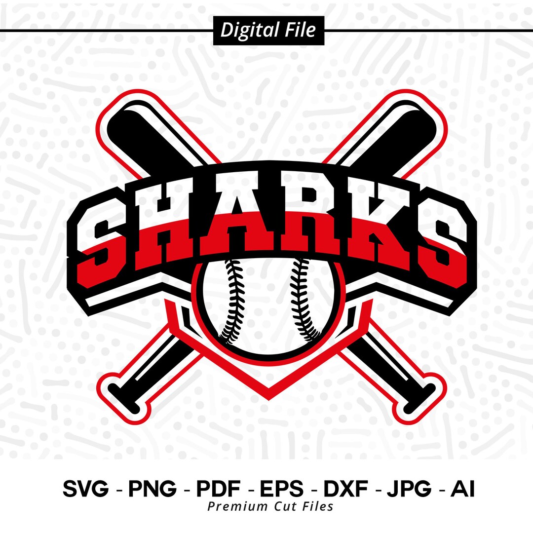 Sharks Baseball SVG PNG, Baseball Svg, Sharks Svg, Baseball Shirt Svg ...