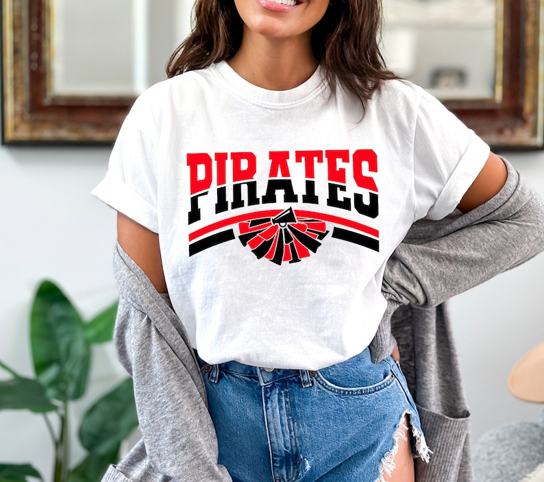 Pirates Cheer SVG, School Spirit, Pom Pom Design (digital File) - Etsy