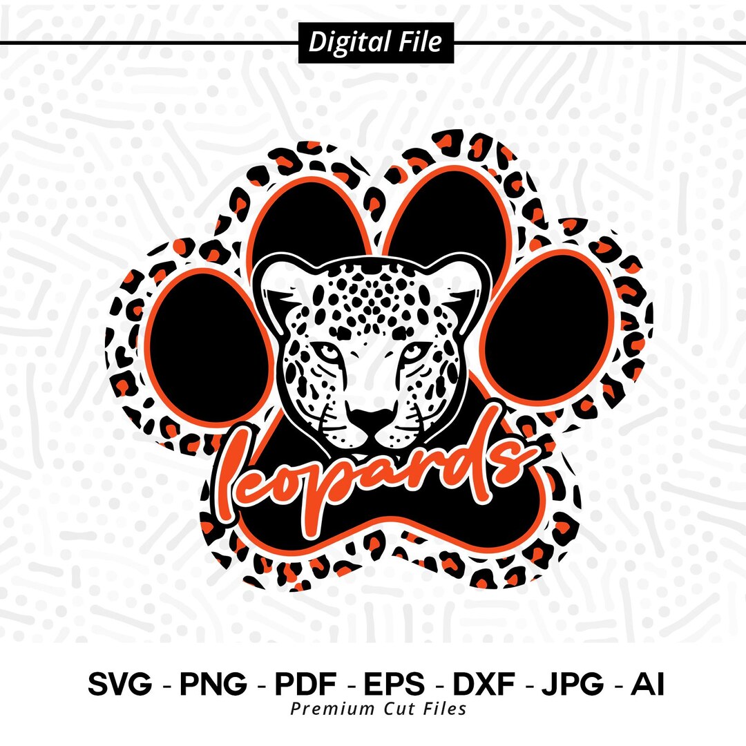 Leopards Paw SVG PNG, Leopards Svg, Leopard Paw, Leopards Face Svg ...