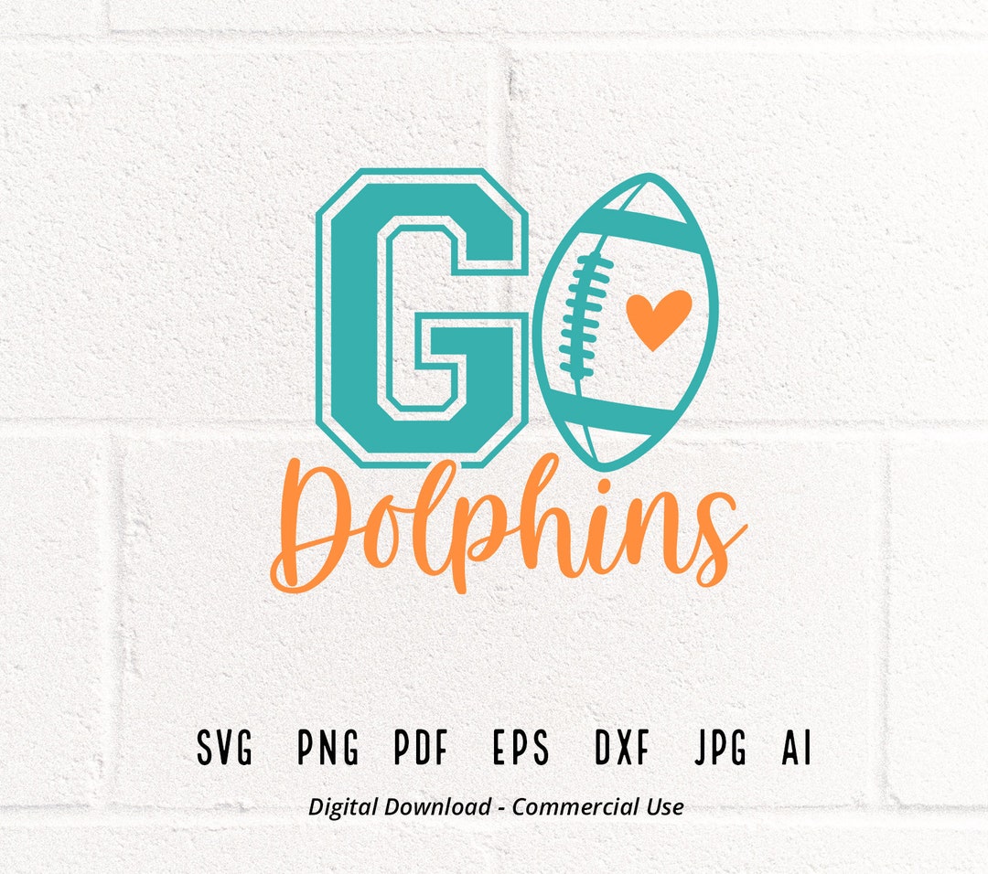 Dolphin Football Svg, Dolphin, Dolphins, Football Svg, Png, Sublimation ...