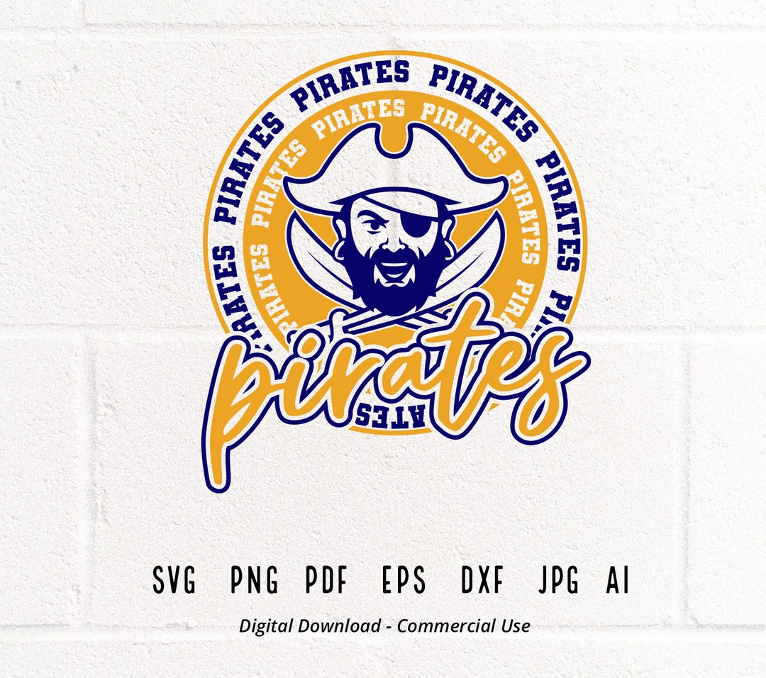 Pirates SVG PNG, Pirates Face Svg, Pirates Mascot Svg, Pirates Cheer ...