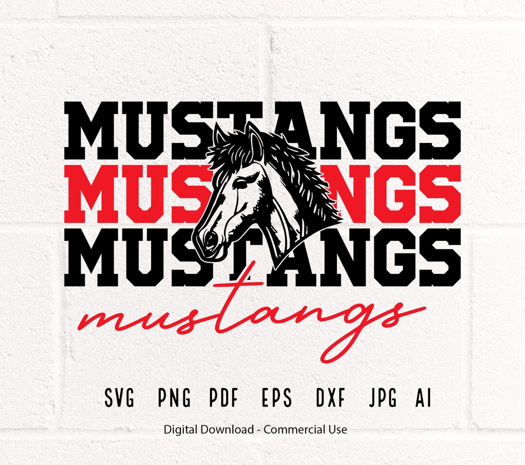 Mustangs SVG PNG, Mustangs Face Svg, Mustangs Mascot Svg, Mustangs ...