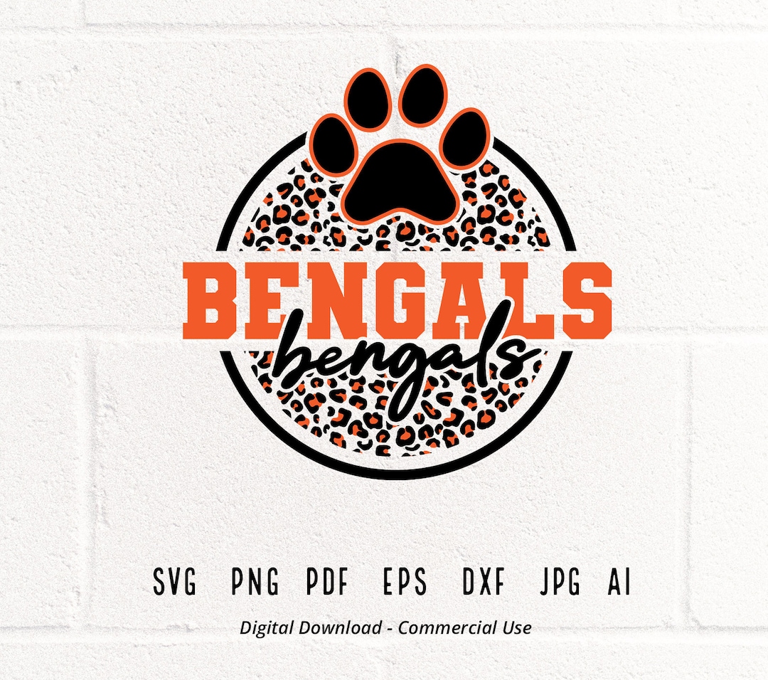 Bengals Paw SVG PNG, Bengals Svg, Leopard Bengals Paw Svg, Bengals ...