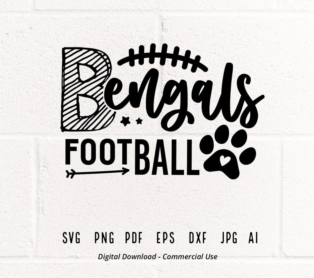 Bengals Football SVG PNG, Bengals Paw Svg, Bengals Svg, Bengals Cheer ...
