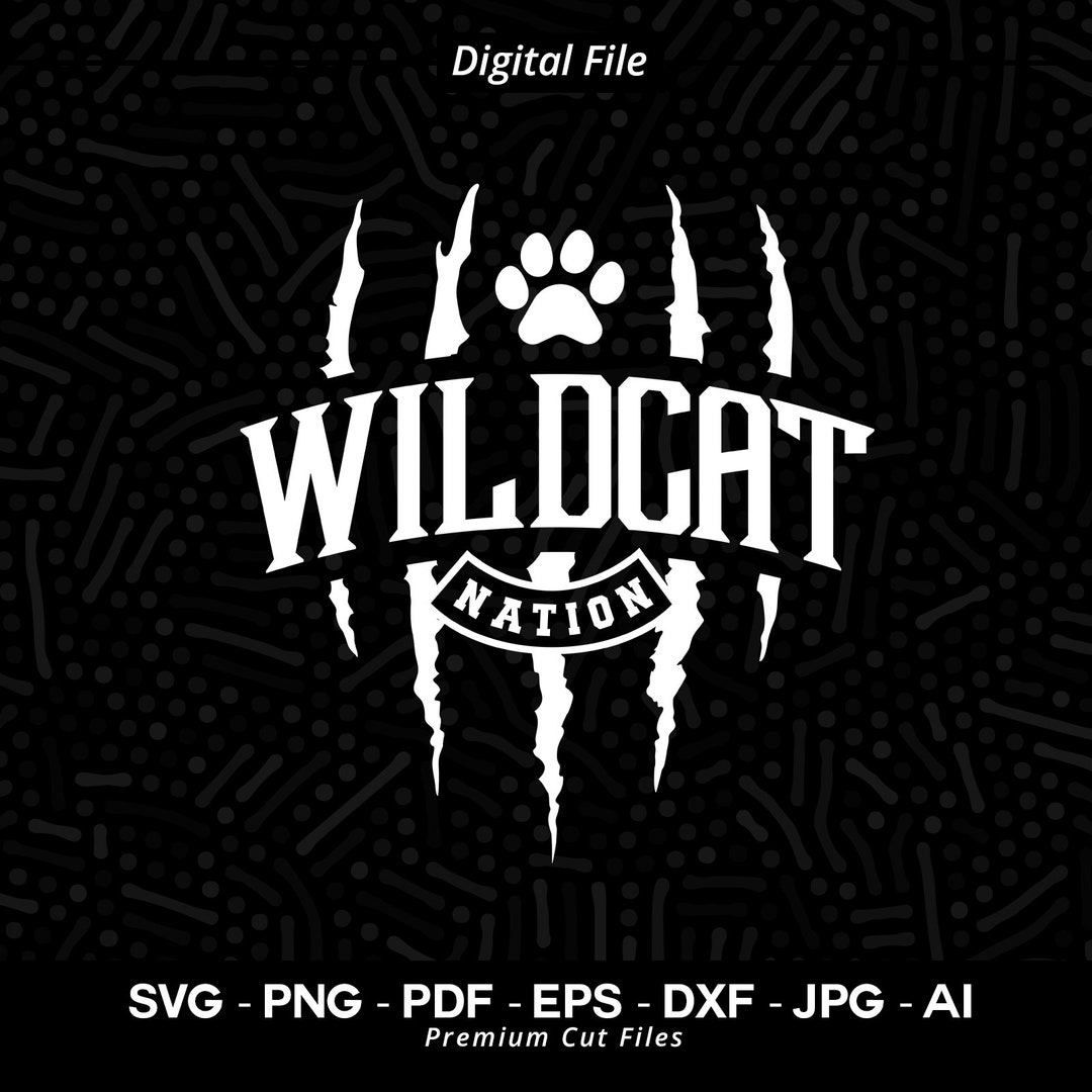 Wildcat Nation SVG PNG, Wildcat Paw Svg, Wildcat Claw Svg, Wildcats ...