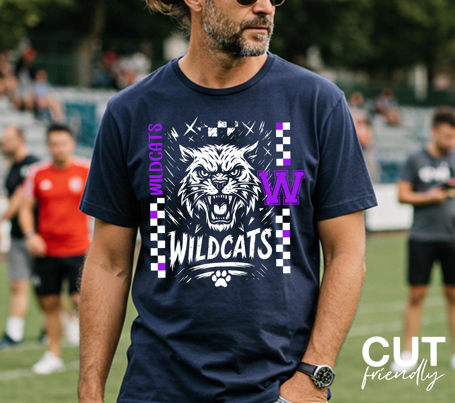 Wildcats Mascot SVG PNG – Retro School Spirit, Cheer Design - Etsy