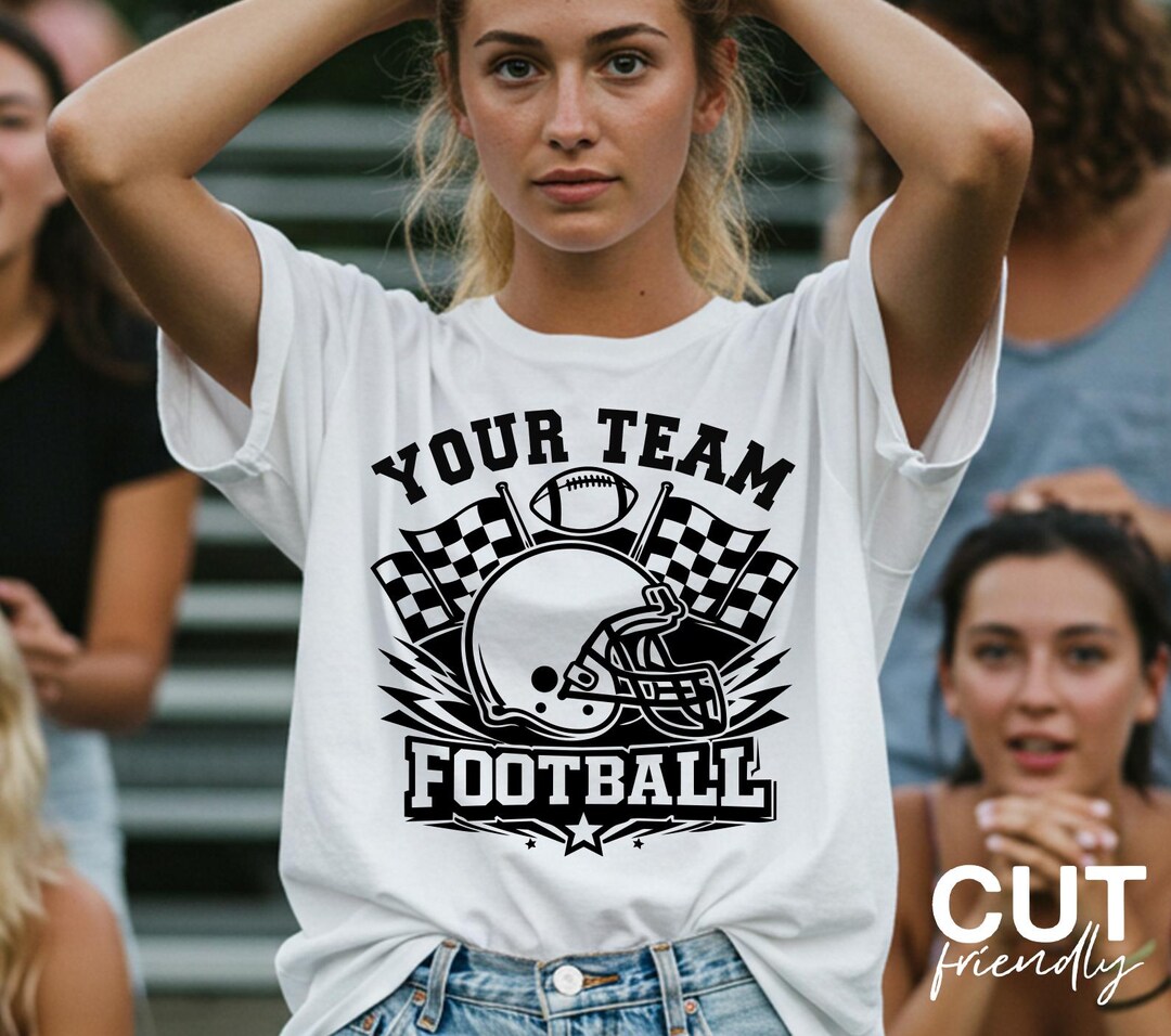 Editable Football Team Template SVG PNG, Custom Name Design, Helmet ...