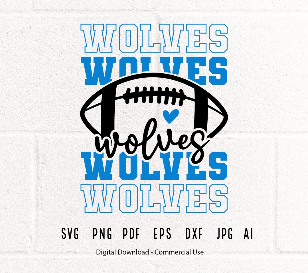 Wolves SVG, Wolves Mascot Svg, Stacked Wolves Svg, Wolves School Team ...