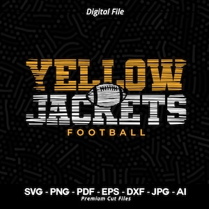 Yellow Jackets Football SVG PNG, Yellow Jackets Svg, Football Svg ...
