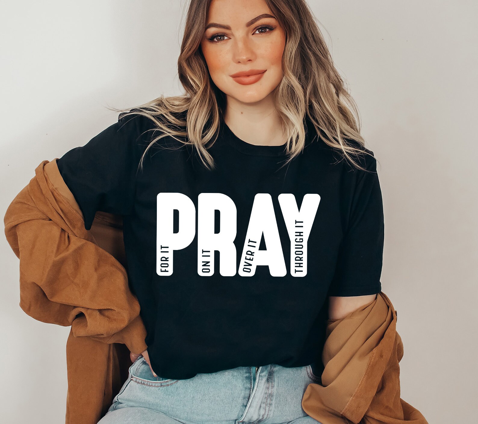Pray SVG PNG Pray on It Pray Through It Pray Over It - Etsy