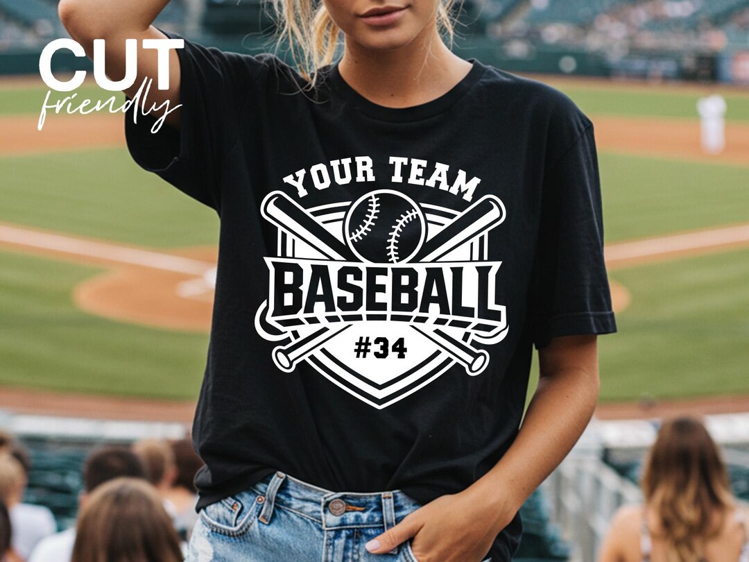 Editable Baseball Team SVG, Custom Name Number Design (digital Download ...