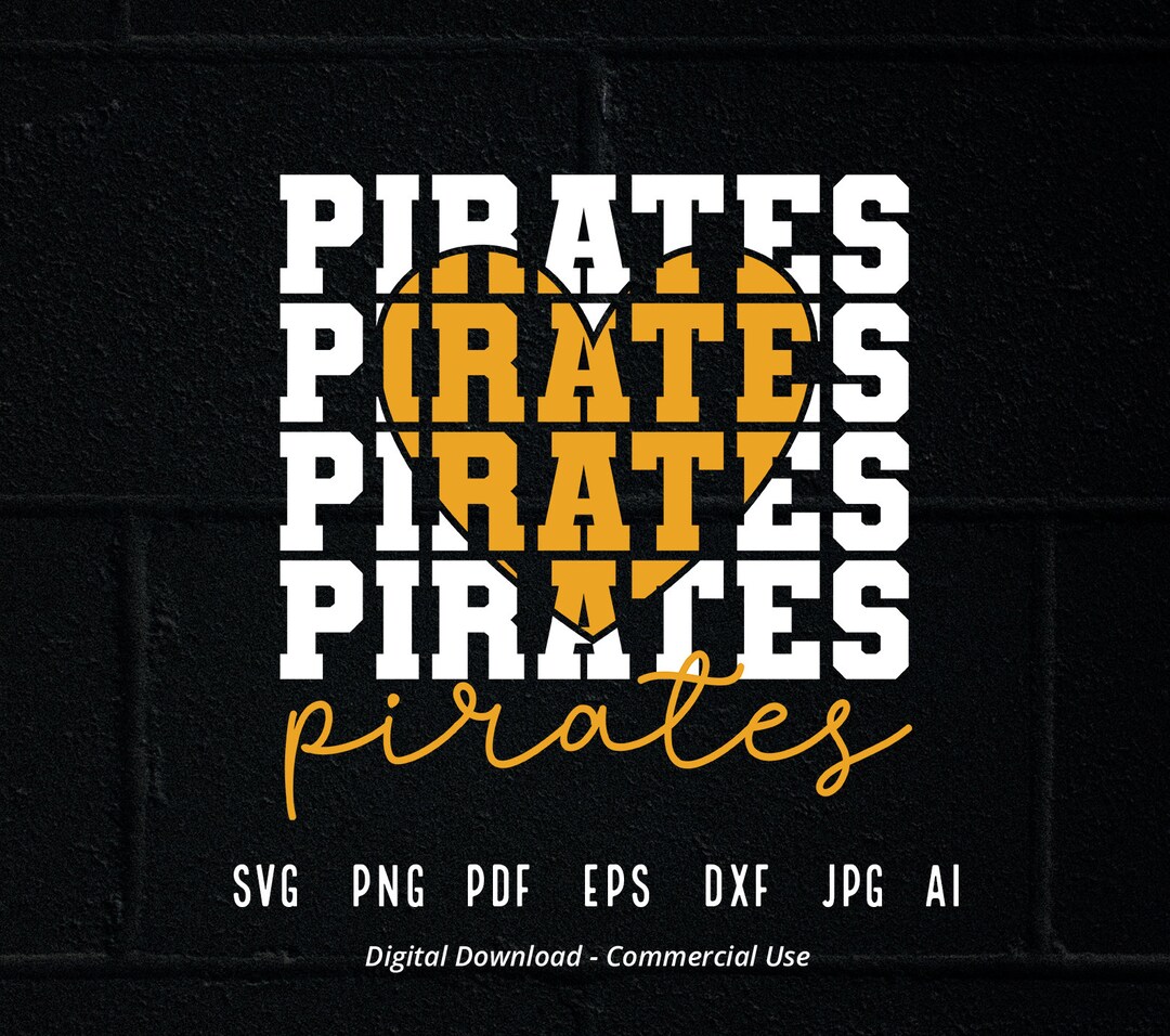 Stacked Pirates SVG, Pirates Mascot Svg, Pirates Svg, Pirates School ...